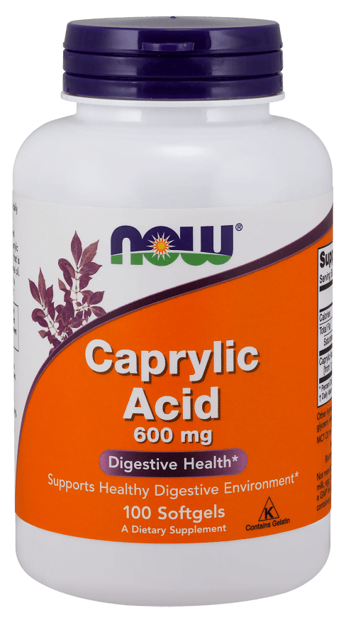 Now Caprylic Acid 600mg Caps 100's